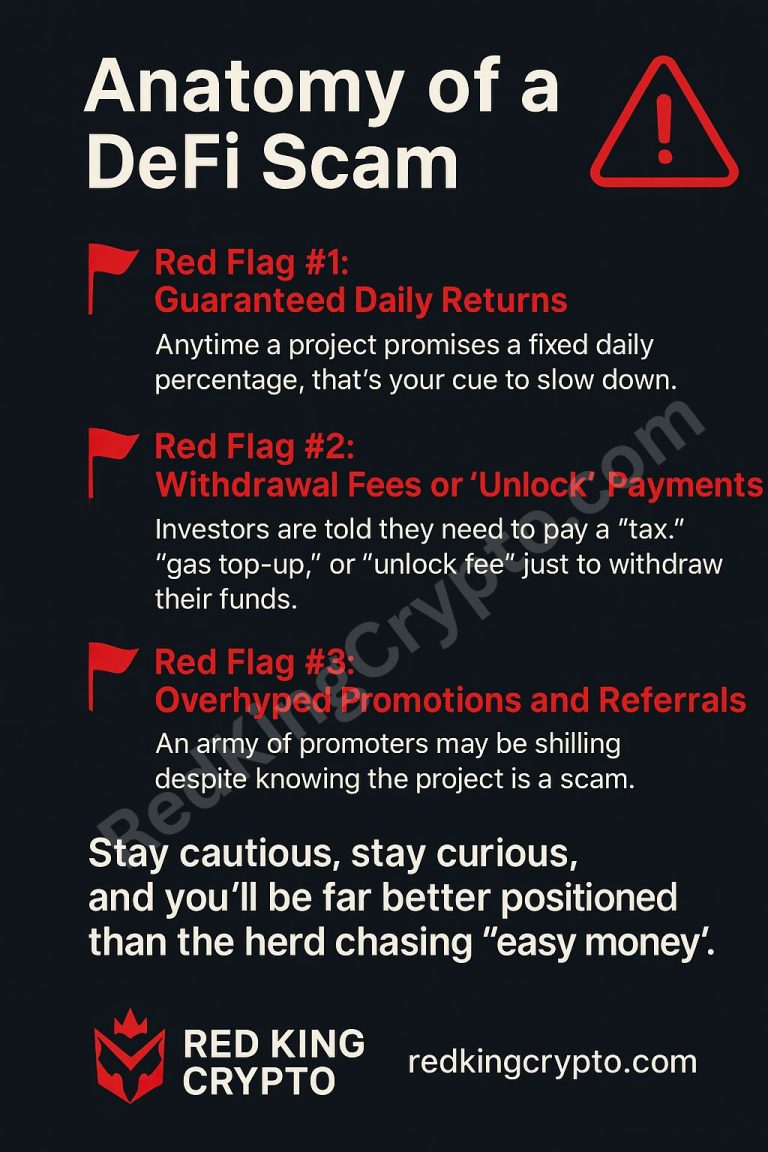 Anatomy of a DeFi Scam: 3 Red Flags Every Investor Should Know - Red King Crypto